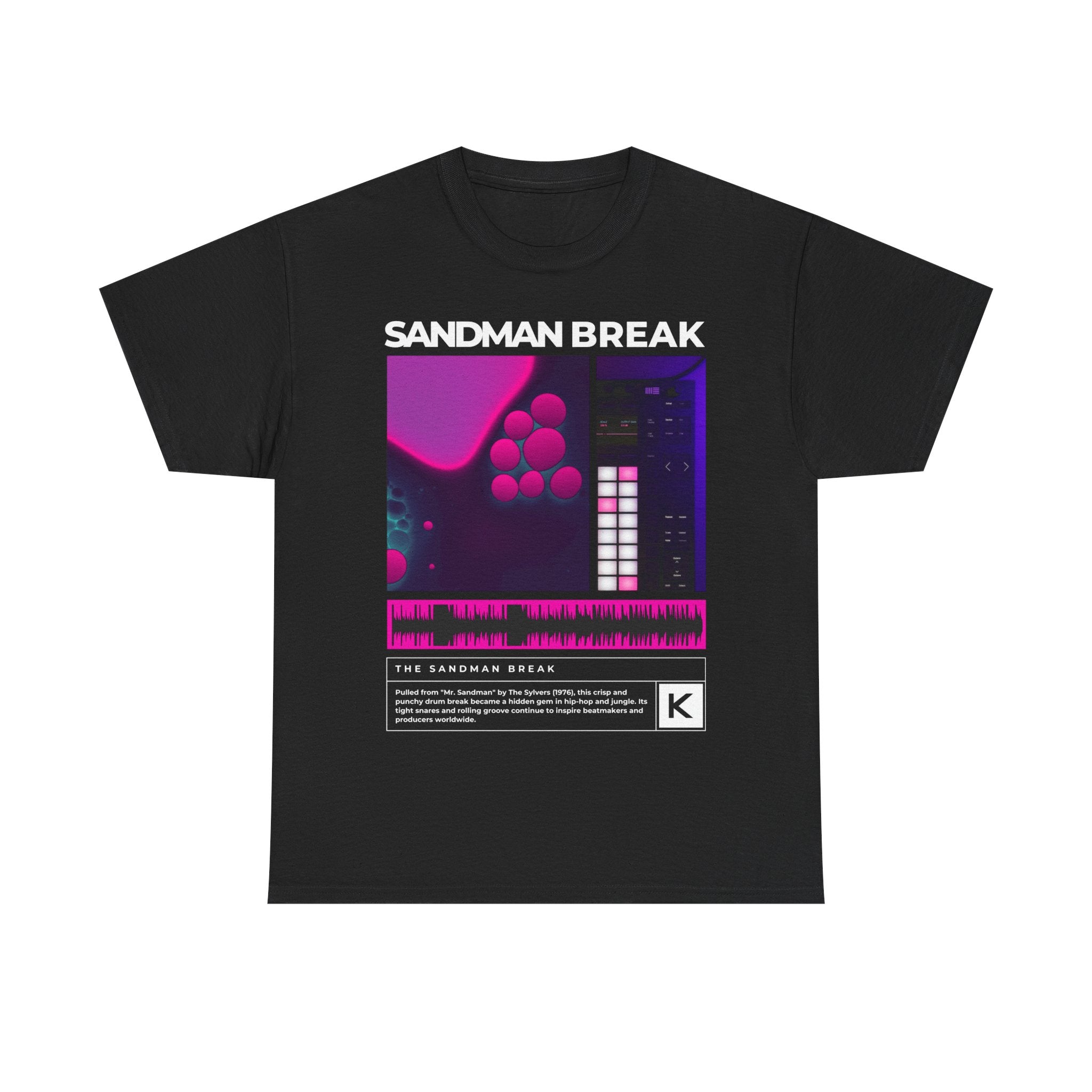 Sandman Break T-Shirt - Front Print | Drum and Bass T-Shirt - KAN Samples